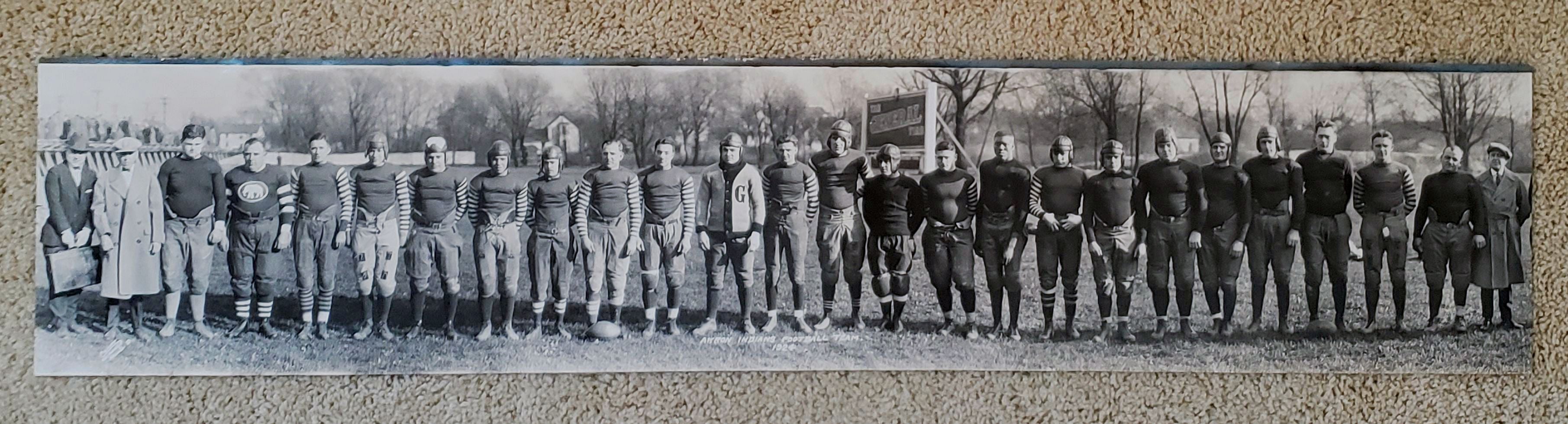 1924 Akron Indians Professional Football Team Panorama TYPE I Original ...